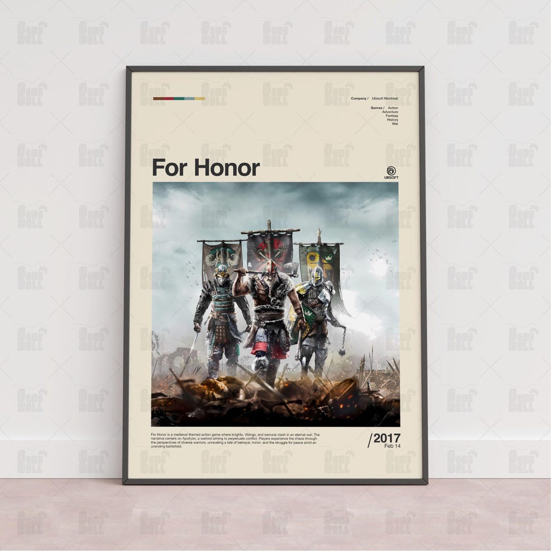 For Honor Poster, Gaming Room Poster, Gaming Wall Poster, Gaming Print ...