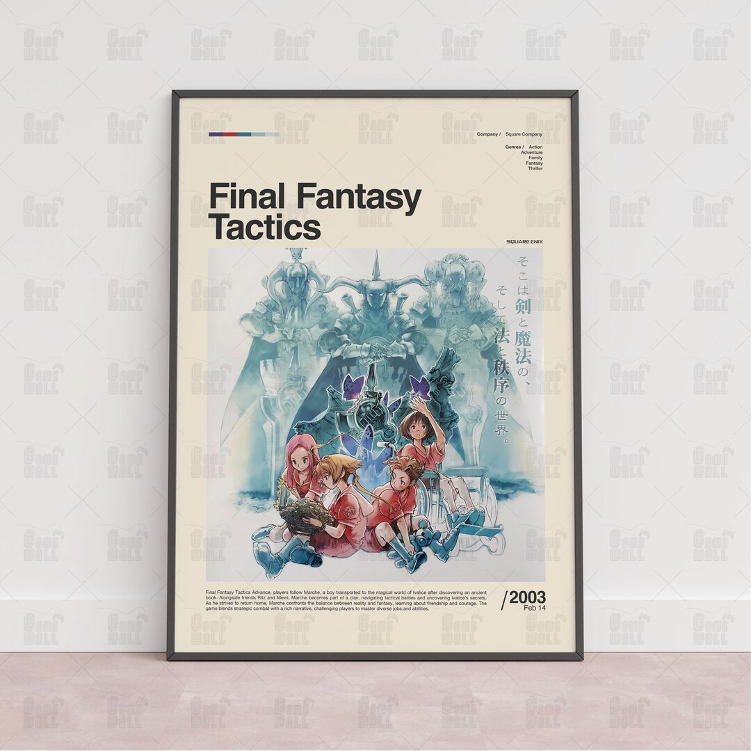 Final Fantasy Tactics Advance Poster, Gaming Room Poster, Gaming Wall ...