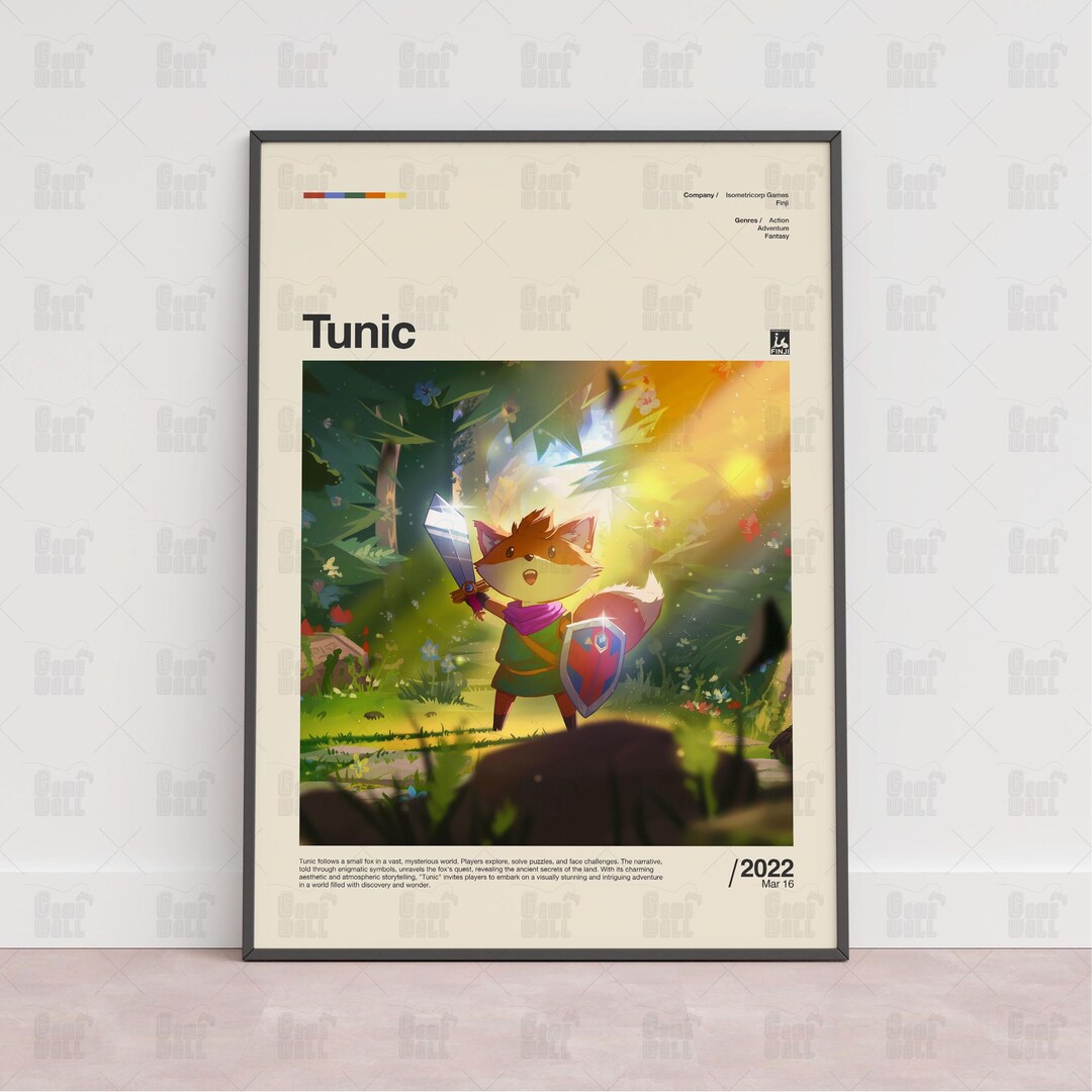 Tunic Poster, Gaming Room Poster, Gaming Wall Poster, Gaming Print ...