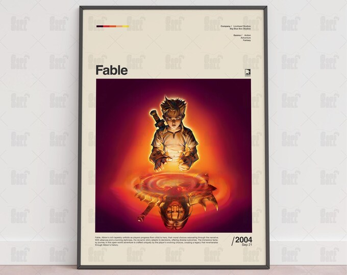 Fable Poster, Gaming Room Poster, Gaming Wall Poster, Gaming Print ...
