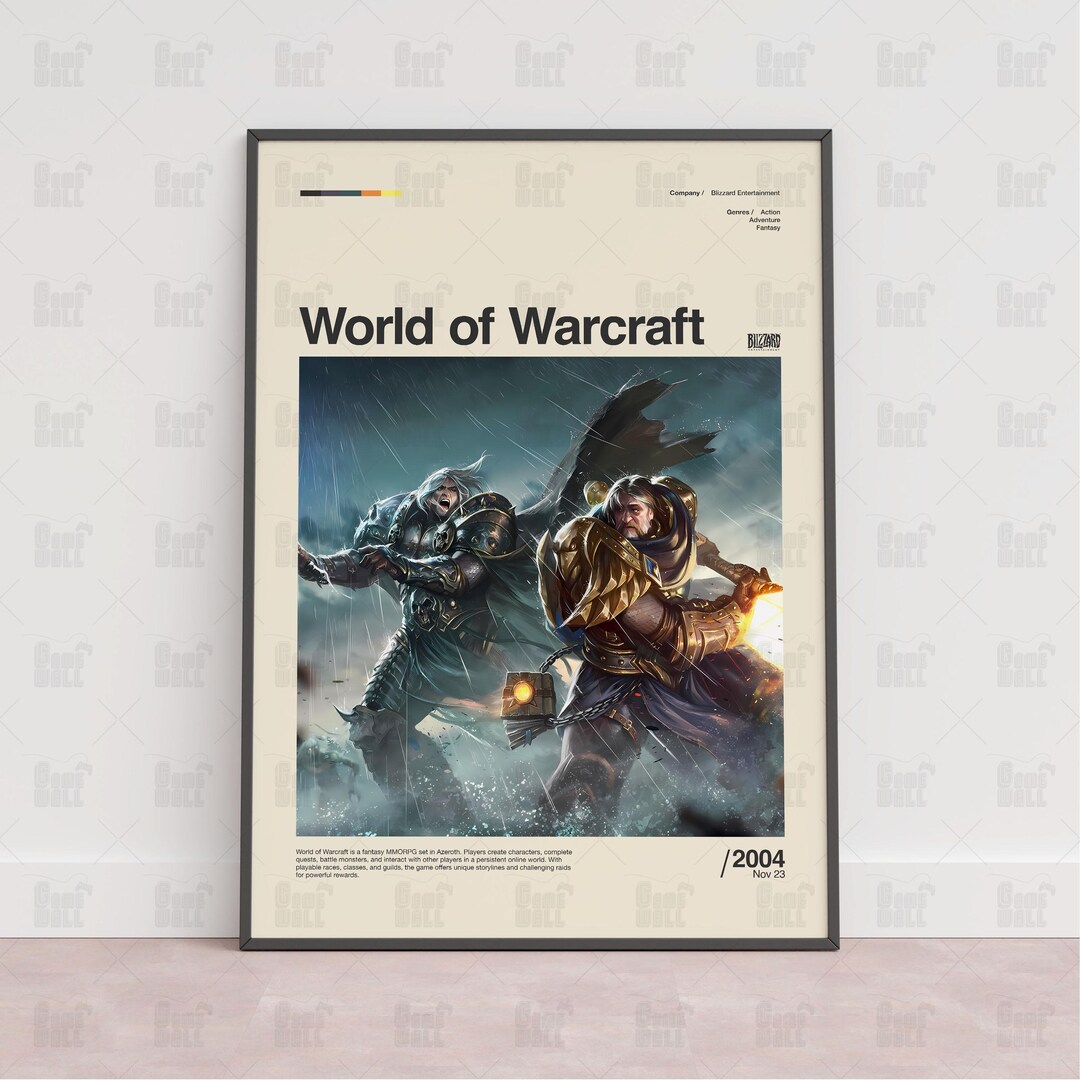World of Warcraft Poster, Gaming Room Poster, Gaming Wall Poster ...