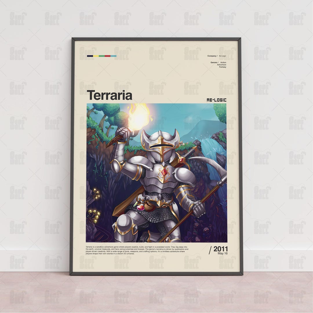 Terraria Poster, Gaming Room Poster, Gaming Wall Poster, Gaming Print ...