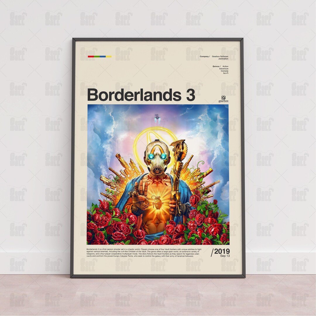 Borderlands 3 Poster, Gaming Room Poster, Gaming Wall Poster, Gaming ...