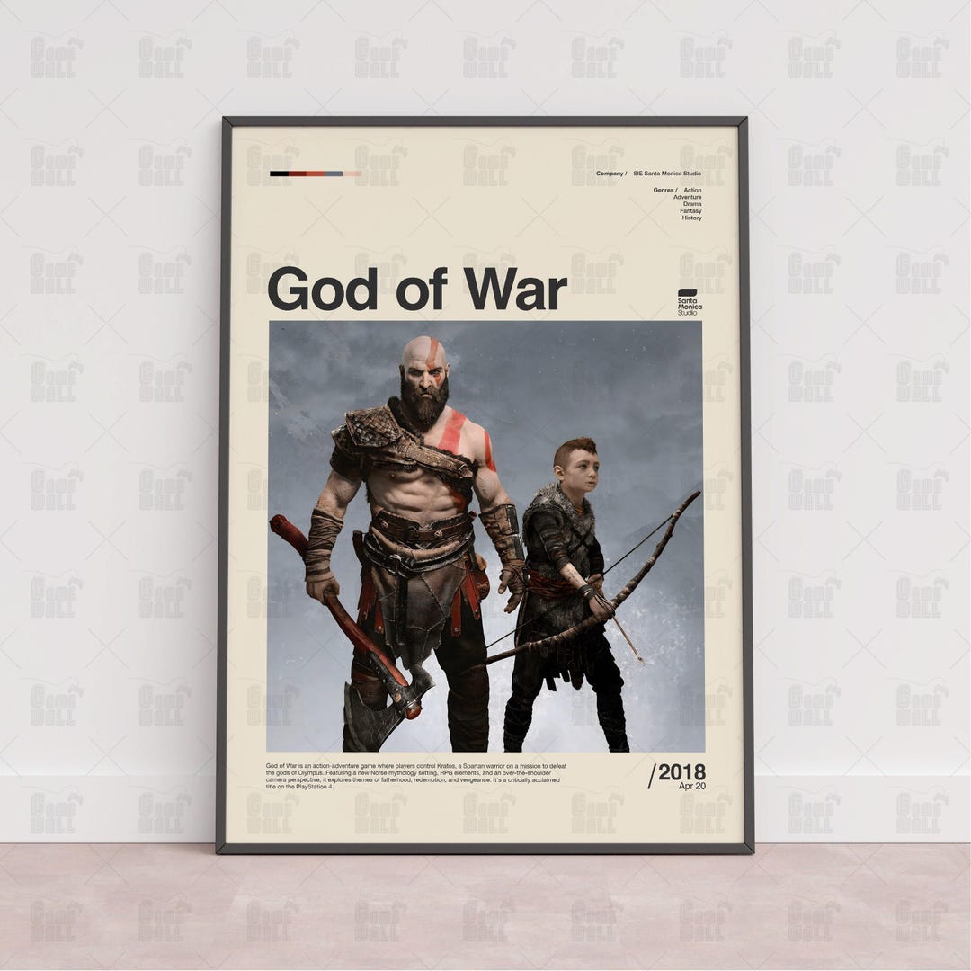 God of War Poster, Gaming Room Poster, Gaming Wall Poster, Gaming Print ...