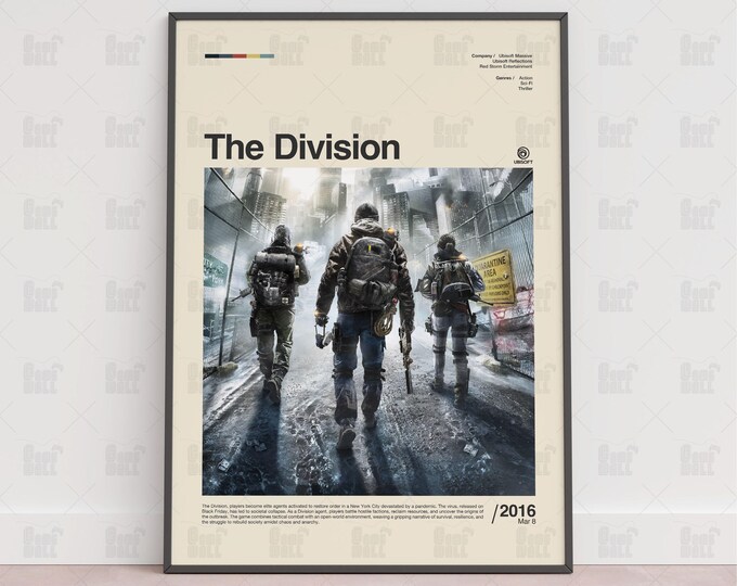 The Division Poster, Gaming Room Poster, Gaming Wall Poster, Gaming ...