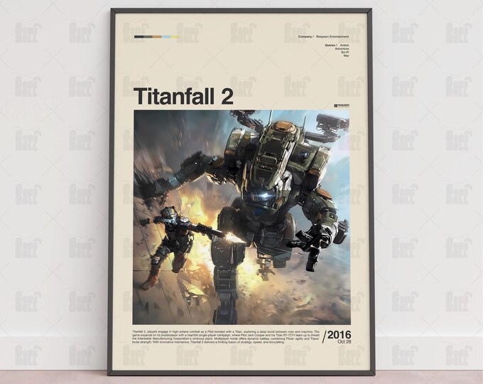 Titanfall 2 Poster, Gaming Room Poster, Gaming Wall Poster, Gaming ...