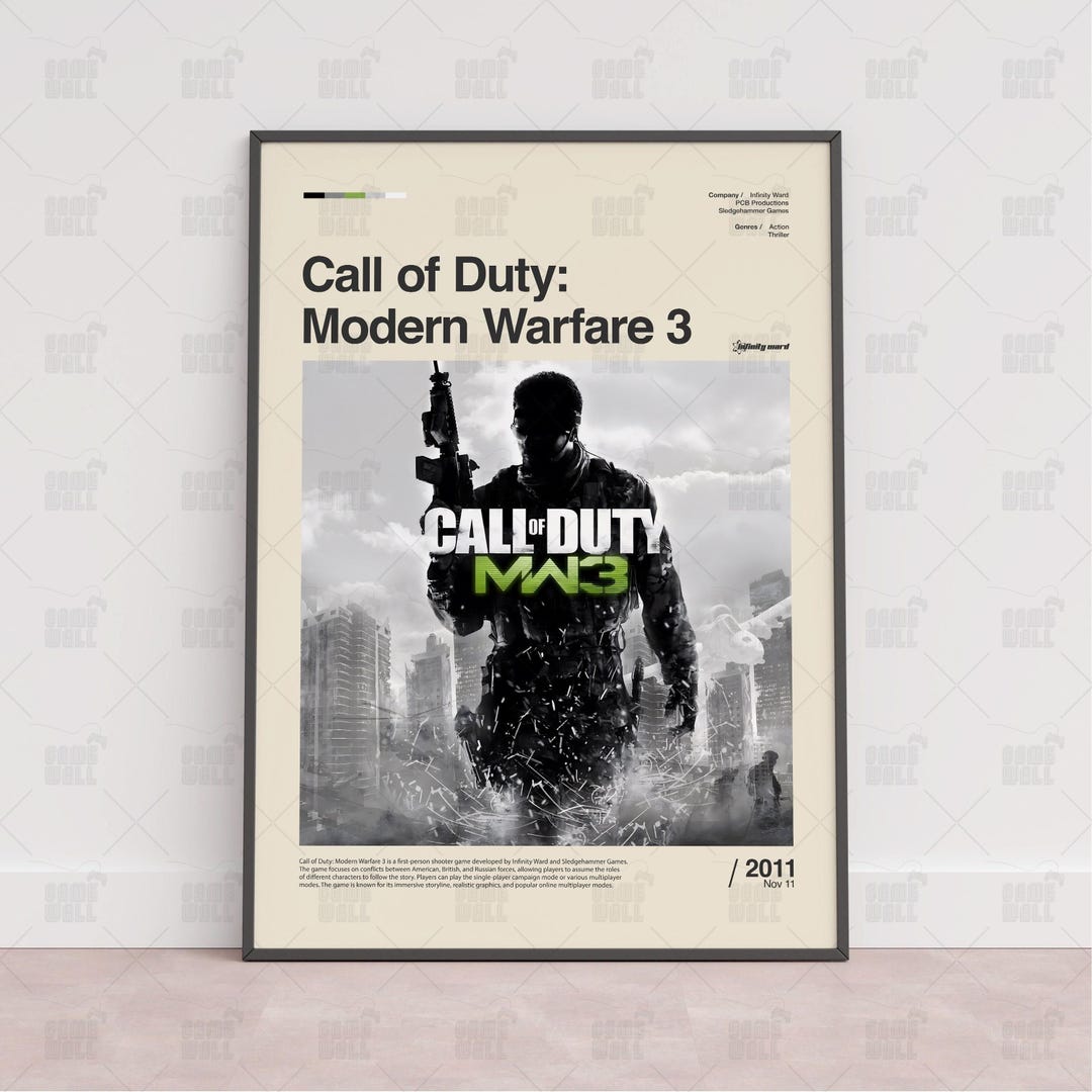 Call of Duty Modern Warfare 3 Poster, Gaming Room Poster, Gaming Wall ...