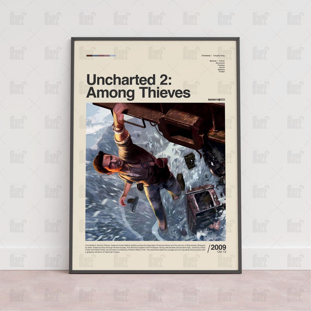 Uncharted 2 Among Thieves Poster, Gaming Room Poster, Gaming Wall ...