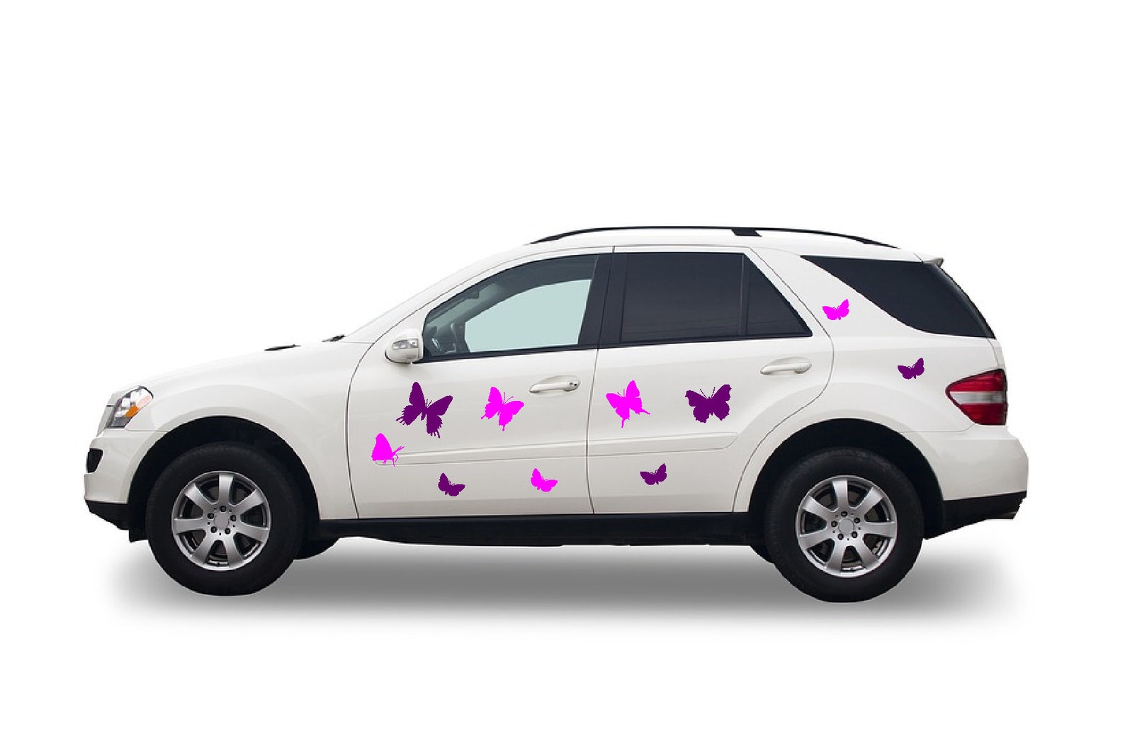 Car Butterfly Stickers Auto Vinyl Decor Set of 8 Decals in Different ...