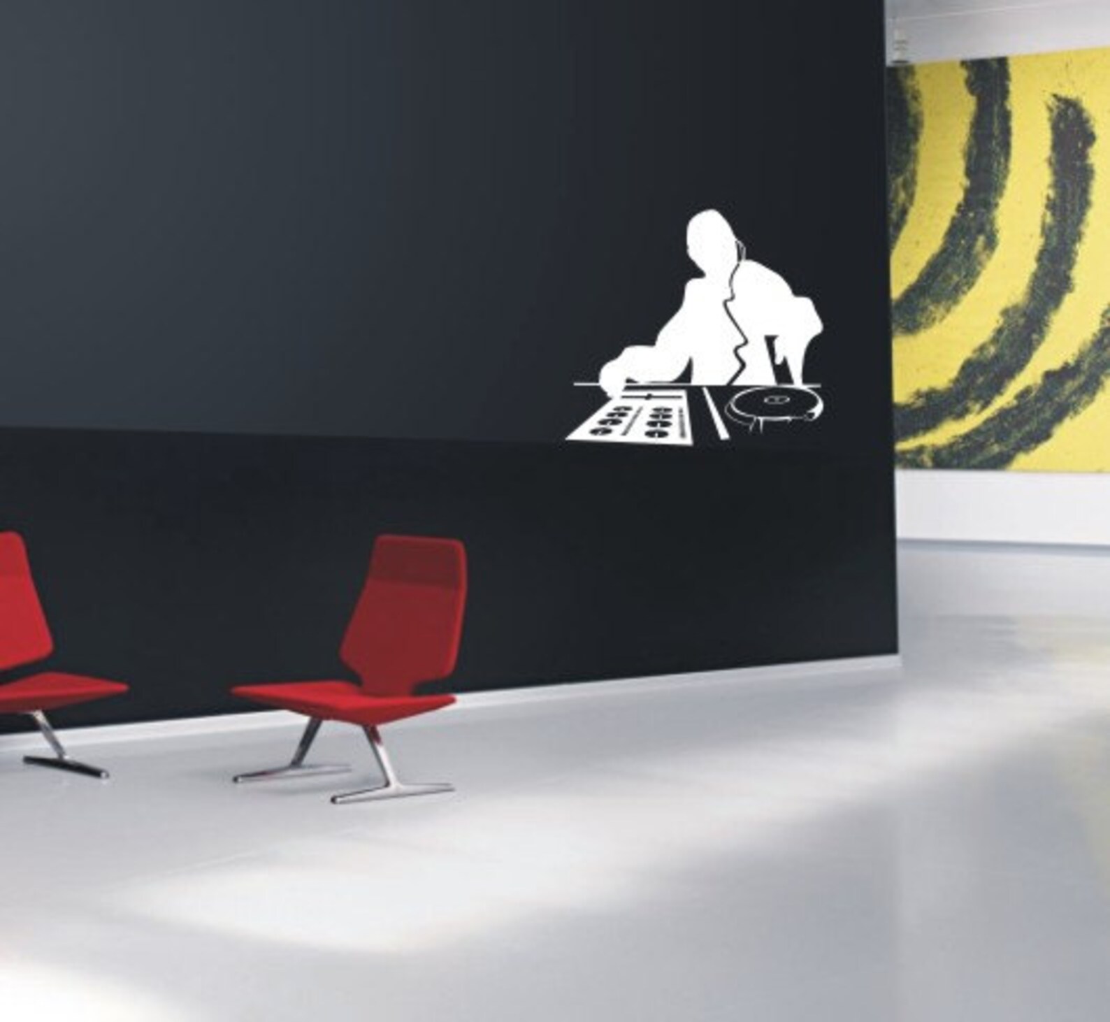 Dj Mixing Wall Party Dance Decal Interior Art Sticker - Etsy