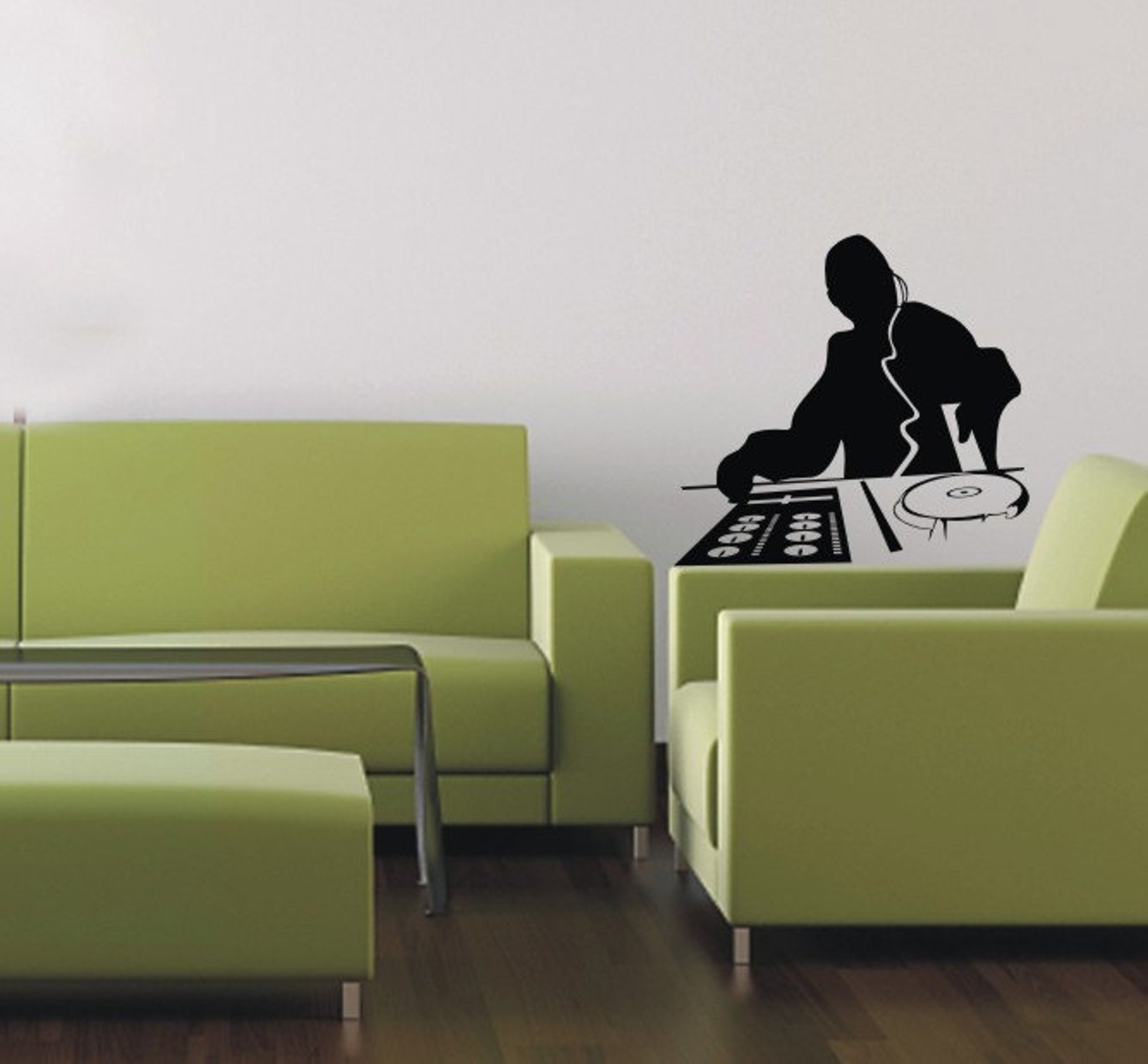 Dj Mixing Wall Party Dance Decal Interior Art Sticker - Etsy