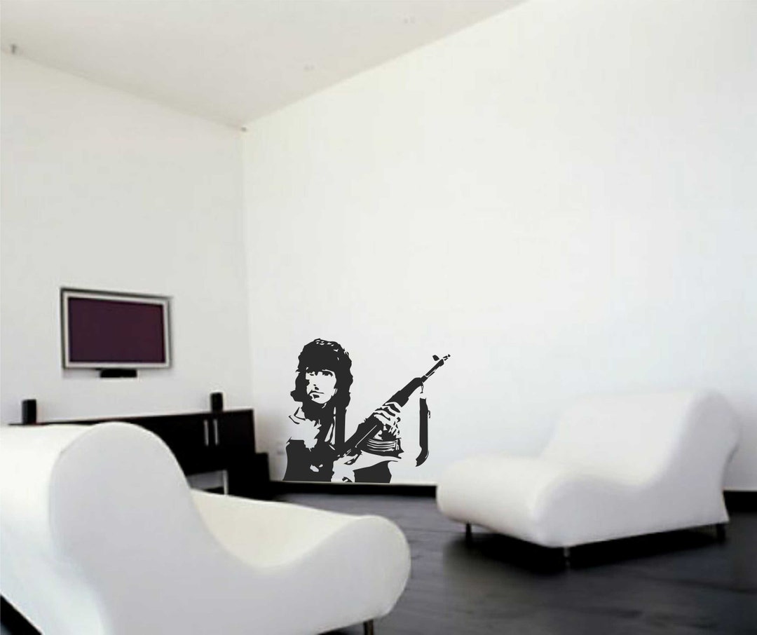 Rambo First Blood Movie Wall Vinyl Decal Sylvester Stallone Stickers ...