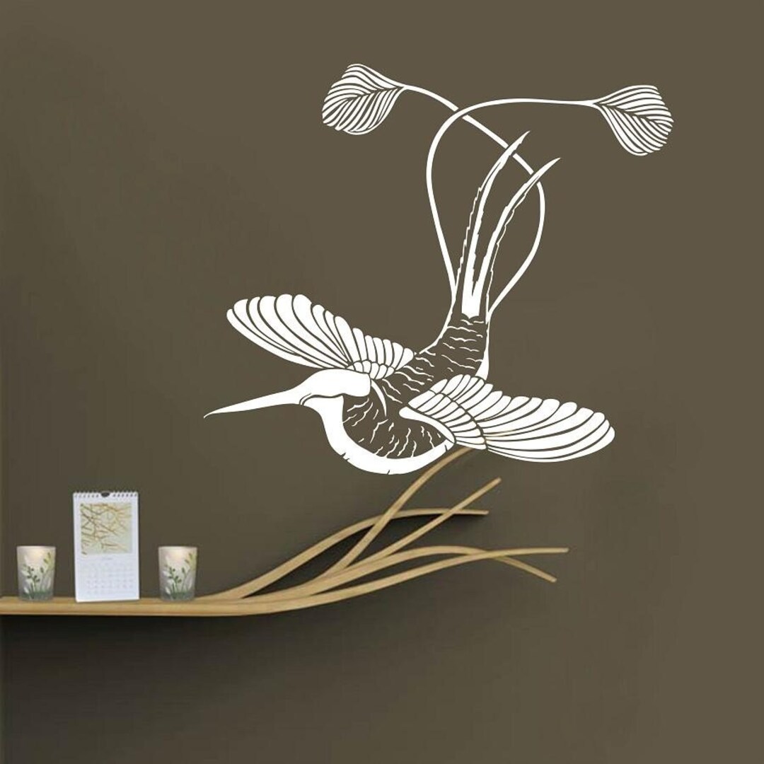 Colibri Exotic Vinyl Bird Decal Wall Sticker Bird-of-paradise Interior ...
