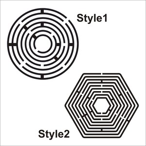 Ancient Labyrint Wall Decal 1 Path Pattern Vinyl Sticker - Etsy