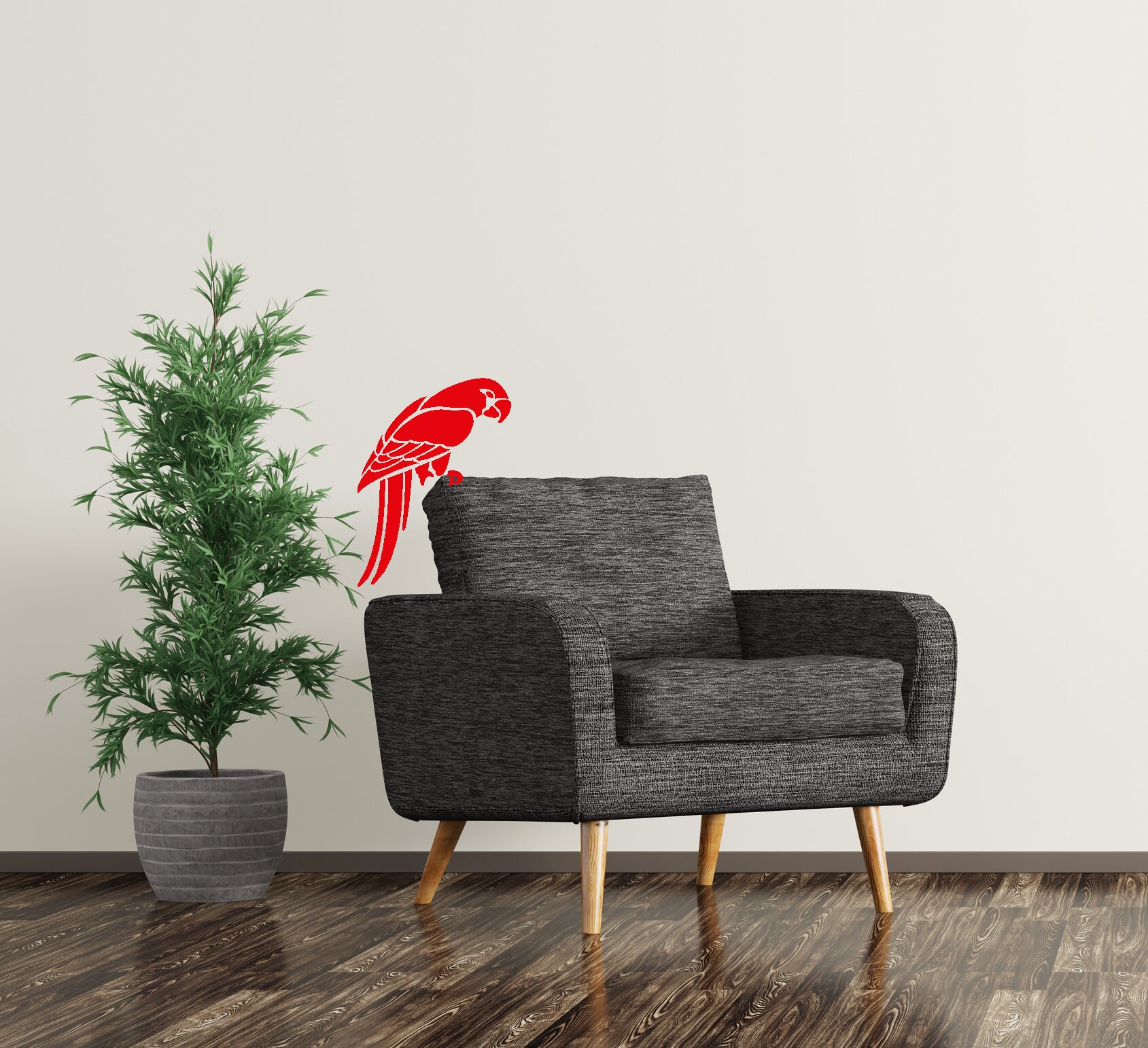 Macaw Tropical Parrot Bird Vinyl Wall Decal Adhesive Removable - Etsy