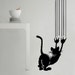 Crazy Scratching Cat Vinyl Wall Decals Home Decor - Etsy