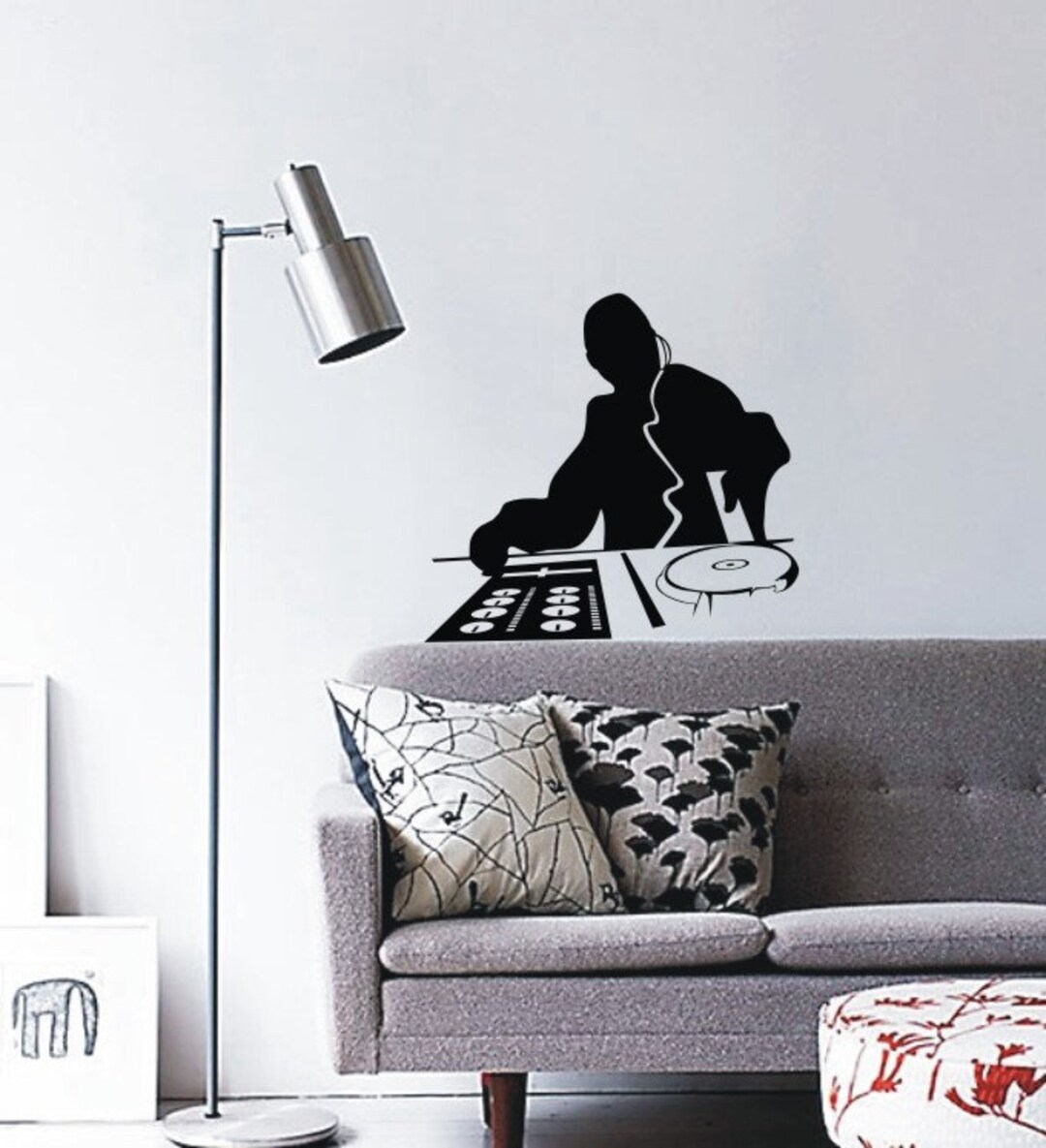 Dj Mixing Wall Party Dance Decal Interior Art Sticker - Etsy