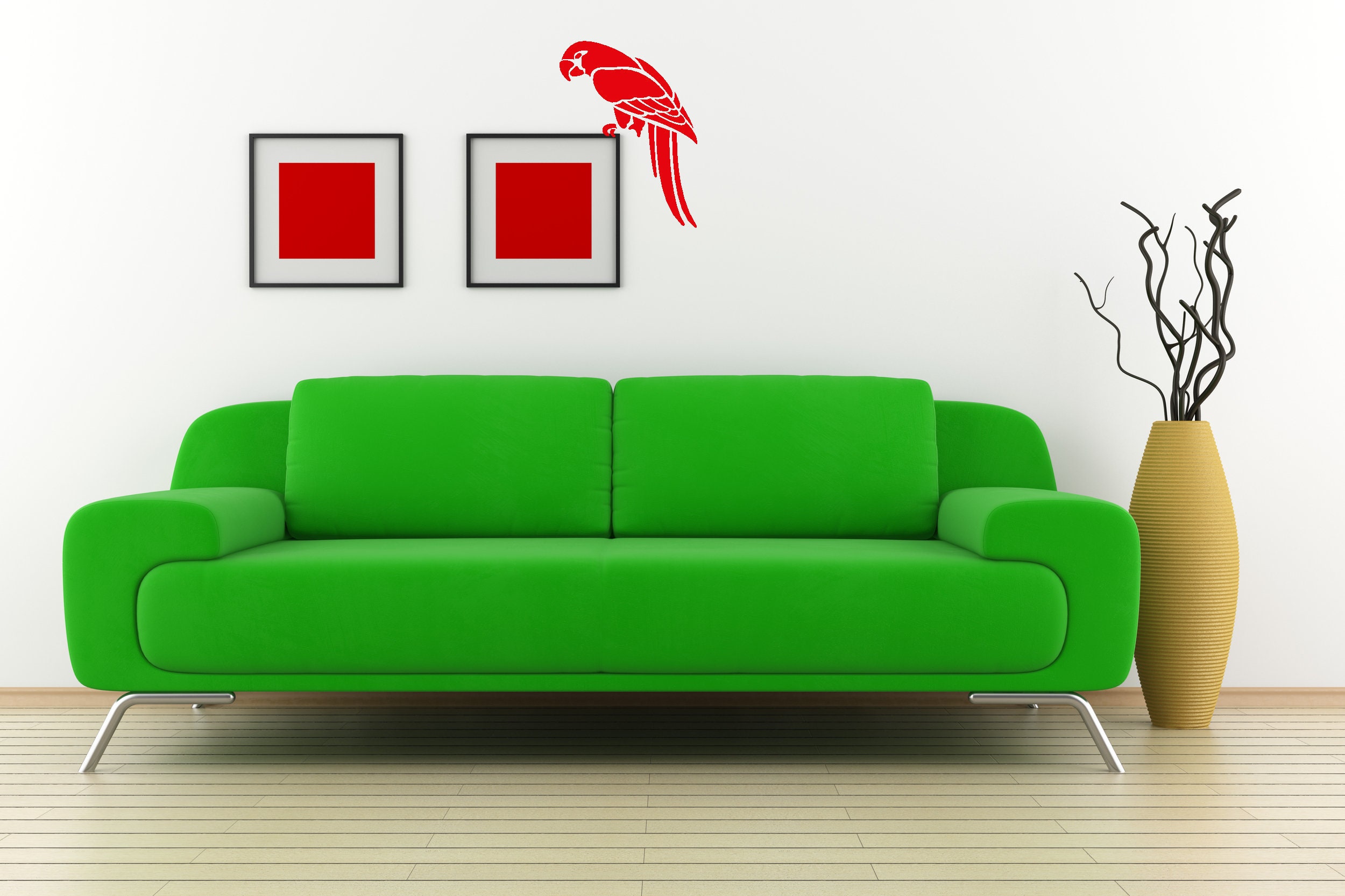 Macaw Tropical Parrot Bird Vinyl Wall Decal Adhesive Removable - Etsy