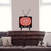 Vintage Television Pattern Vinyl Wall Decal Psychedelic 60's Video Art ...