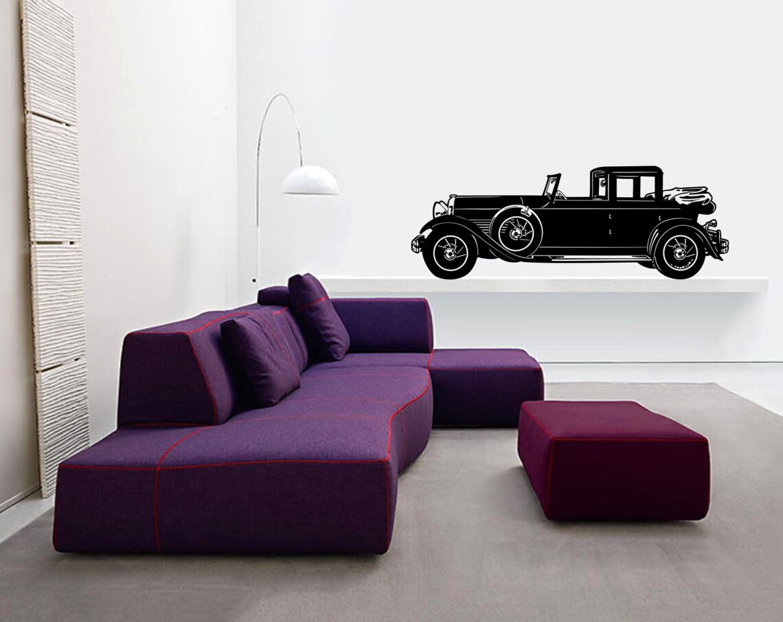 Antique Car Automobile Vintage Vinyl Wall Decal Sticker - Etsy