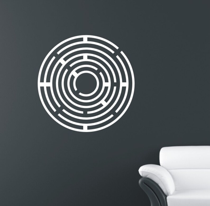 Ancient Labyrint Wall Decal 1 Path Pattern Vinyl Sticker - Etsy