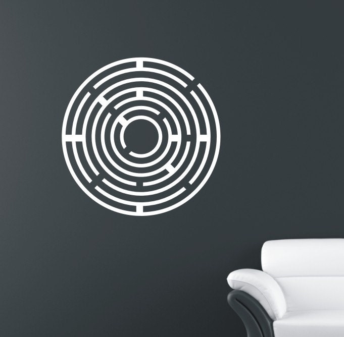 Ancient Labyrint Wall Decal 1 Path Pattern Vinyl Sticker - Etsy