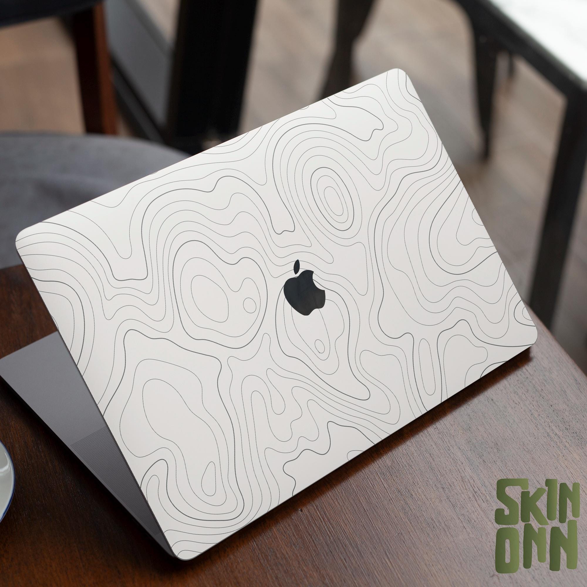 Premium Topographic MacBook Skin - Stylish Protective Cover for MacBook ...