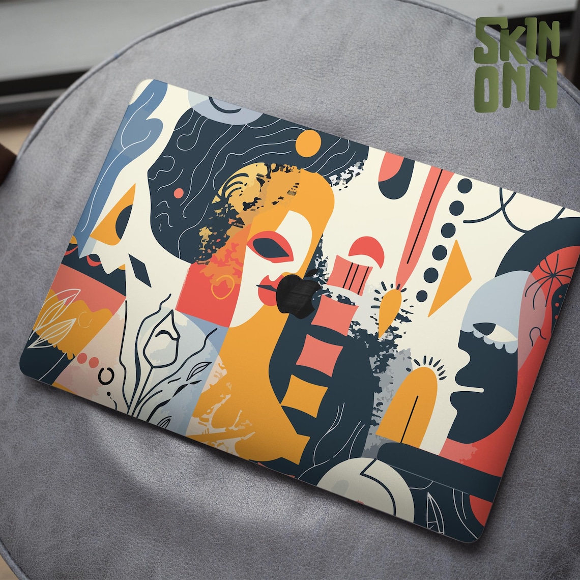 Unique Abstract Art Laptop Skin - Stylish Protective Decal - Expressive ...