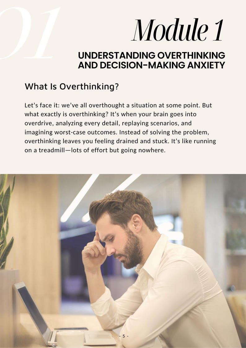 Stop Overthinking and Overcome Decision-making Anxiety - Etsy