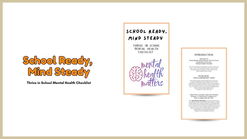 Thrive in School Mental Health Checklist - Middle School - Etsy