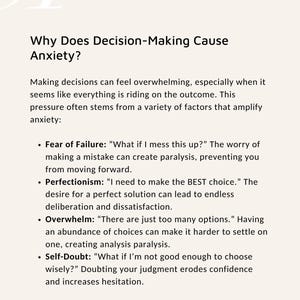 Stop Overthinking and Overcome Decision-making Anxiety - Etsy