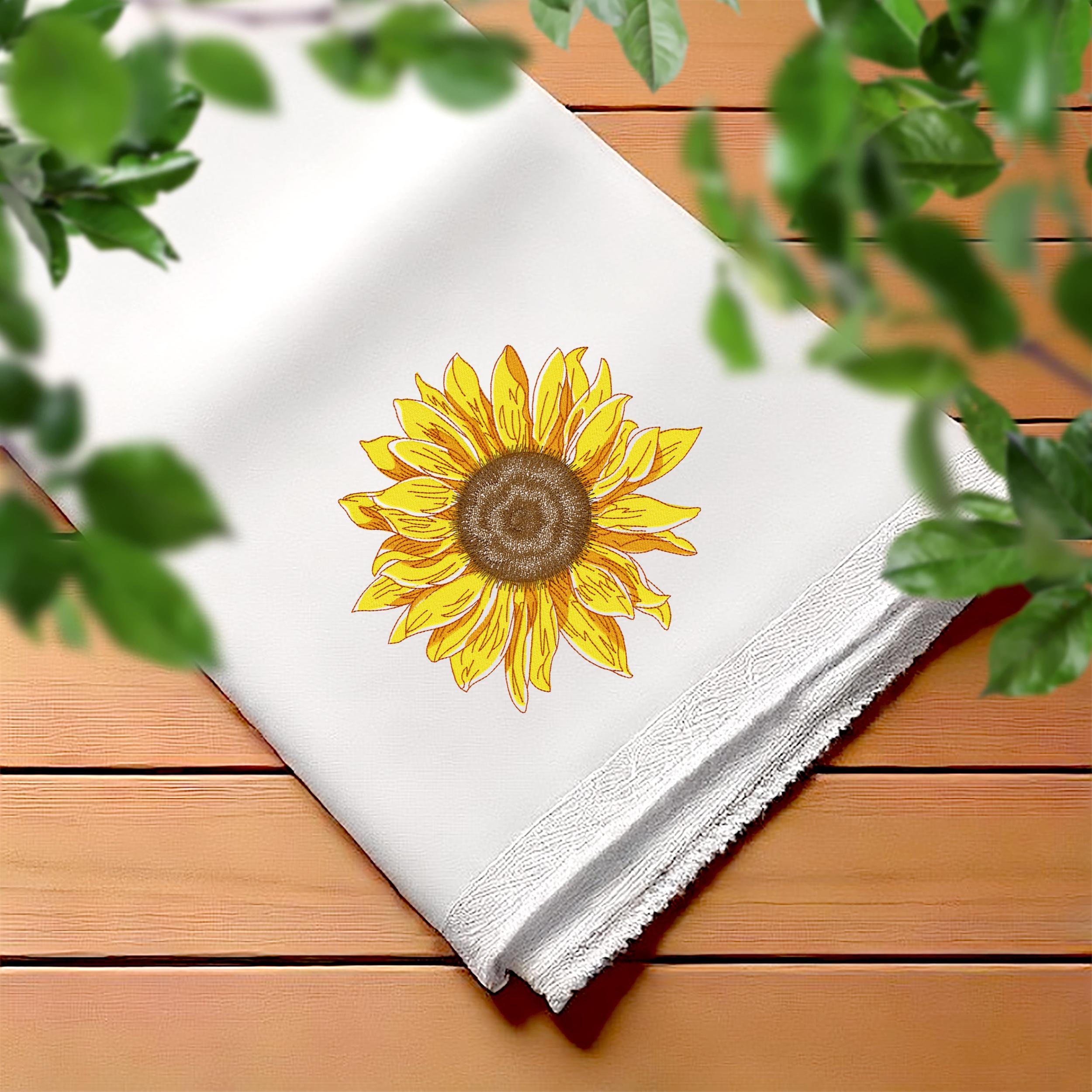Sunflower Machine Embroidery Designs, Summer Flower PES DST Files - Etsy
