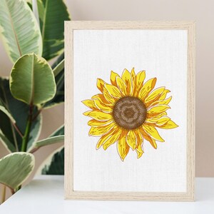 Sunflower Machine Embroidery Designs, Summer Floral PES DST Files - Etsy