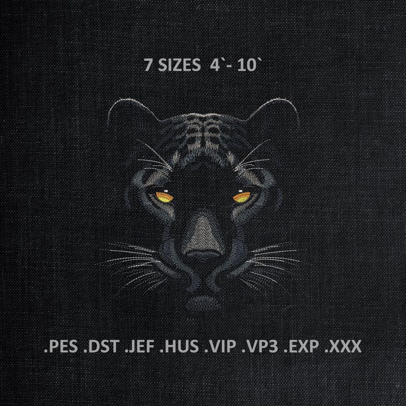 Leopard Embroidery Designs - Etsy