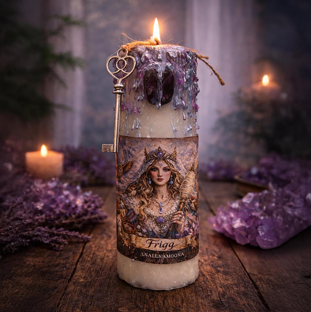 Frigg Deity Candle | Frigga Norse Goddess Ritual Candle | Handmade ...