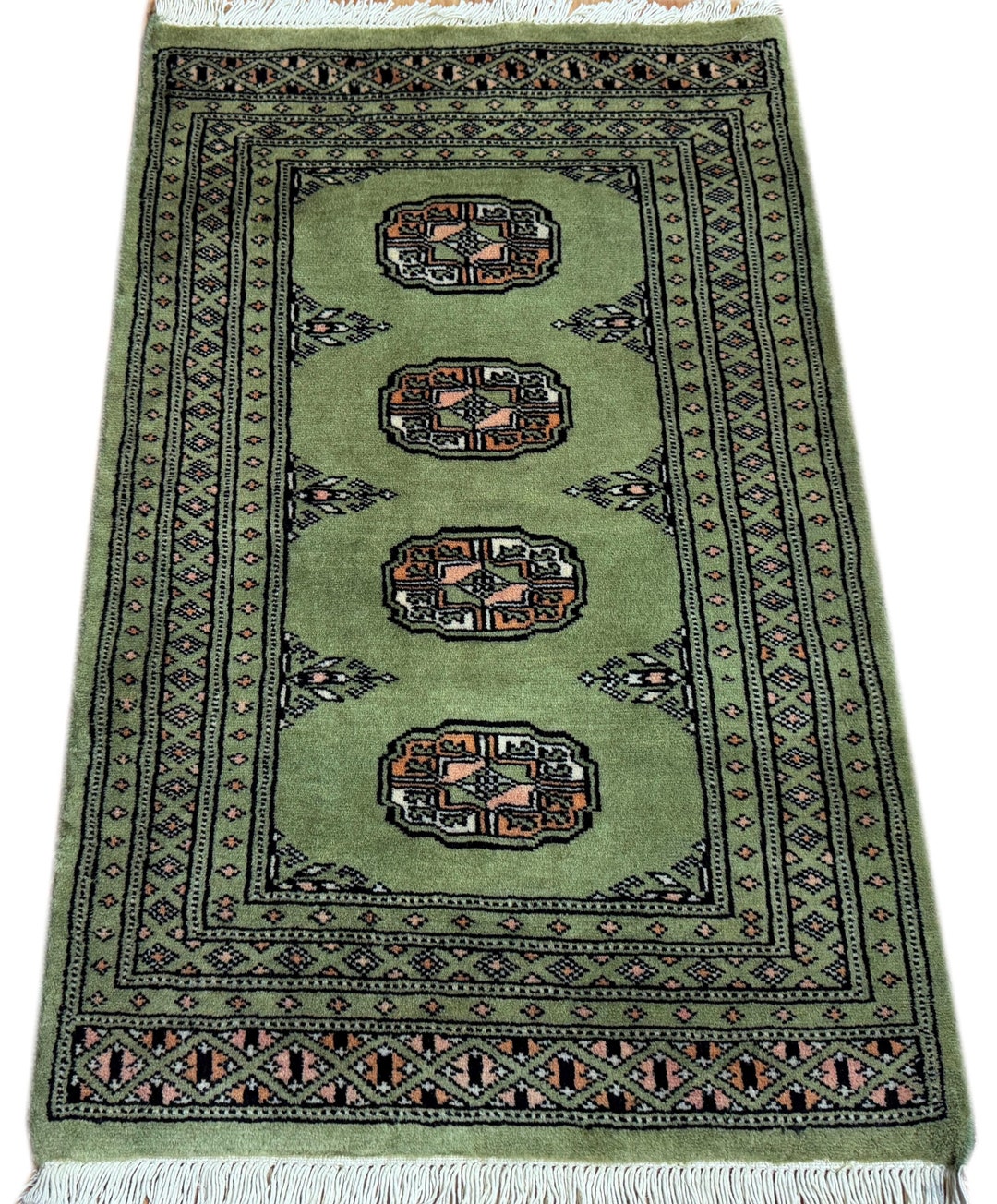 2X3 Pistachio Green Bokhara Rug 0.60x.90 Rug Small Rug Wool Rug Living ...
