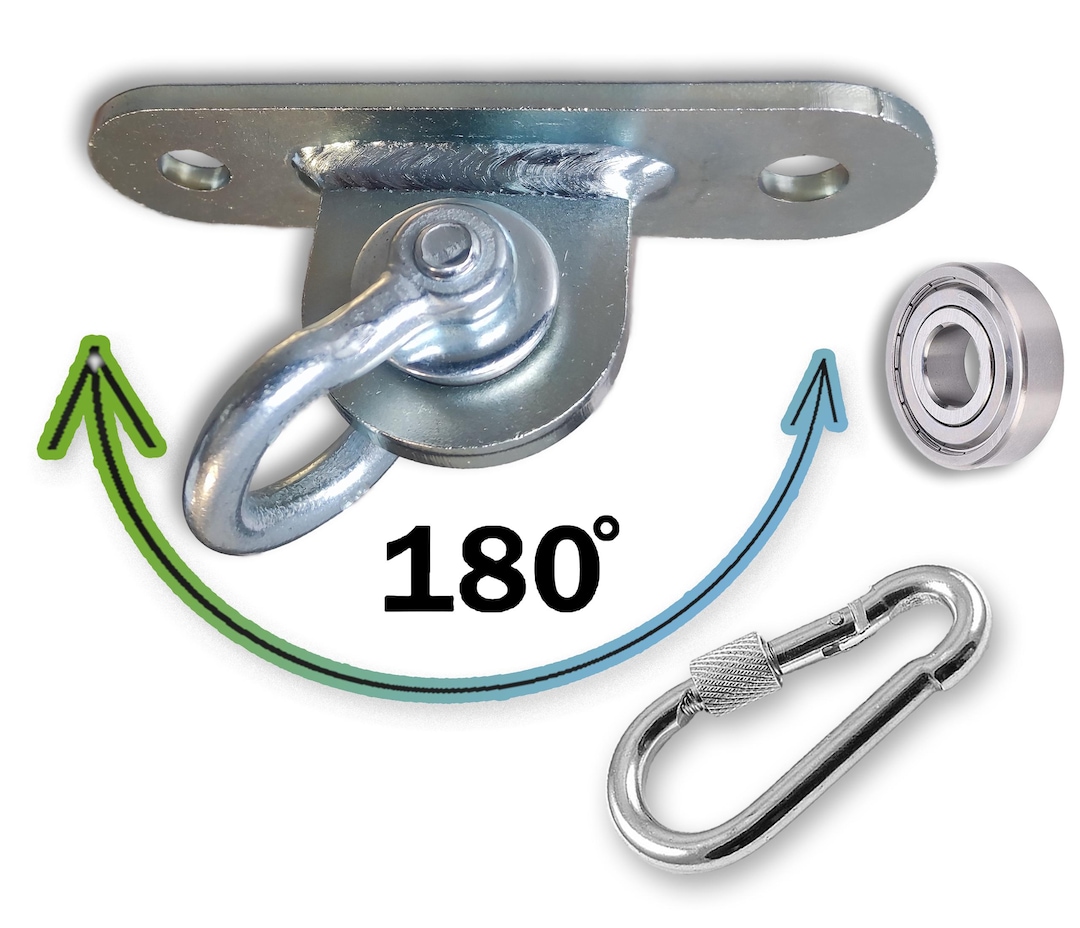 Swing Bracket With Bearing and Shackle, Galvanized Hook Strong, Compact ...
