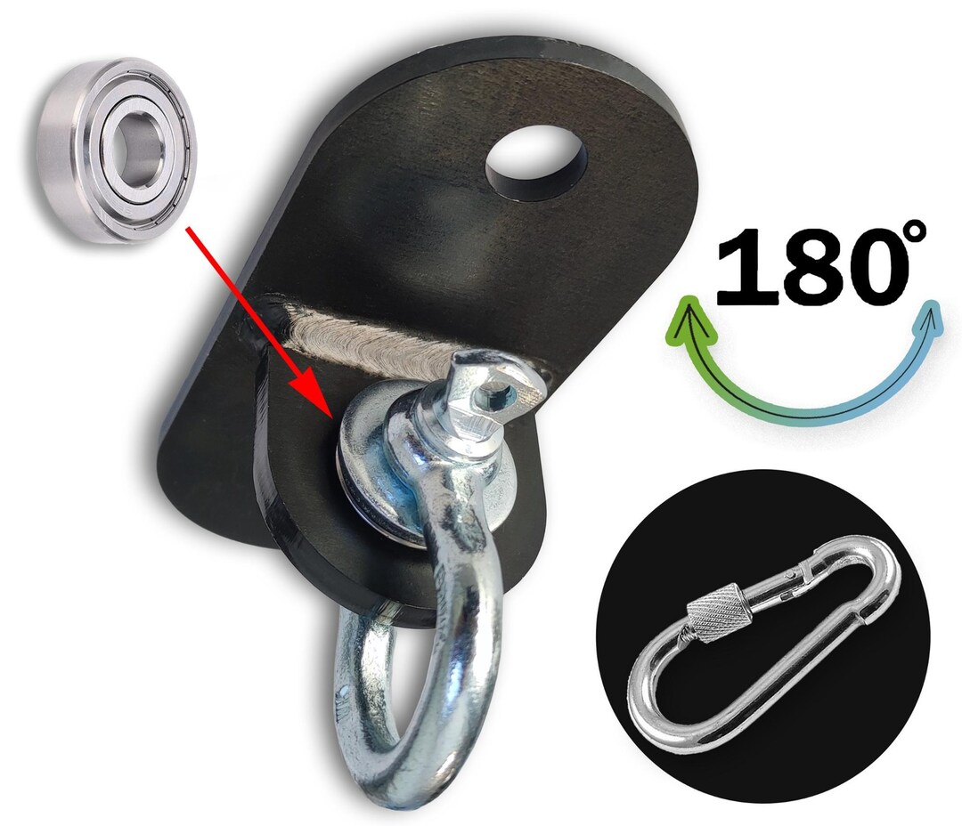 Heavy-duty Swing Mount With Bearing and Shackle – Galvanized BLACK, for ...
