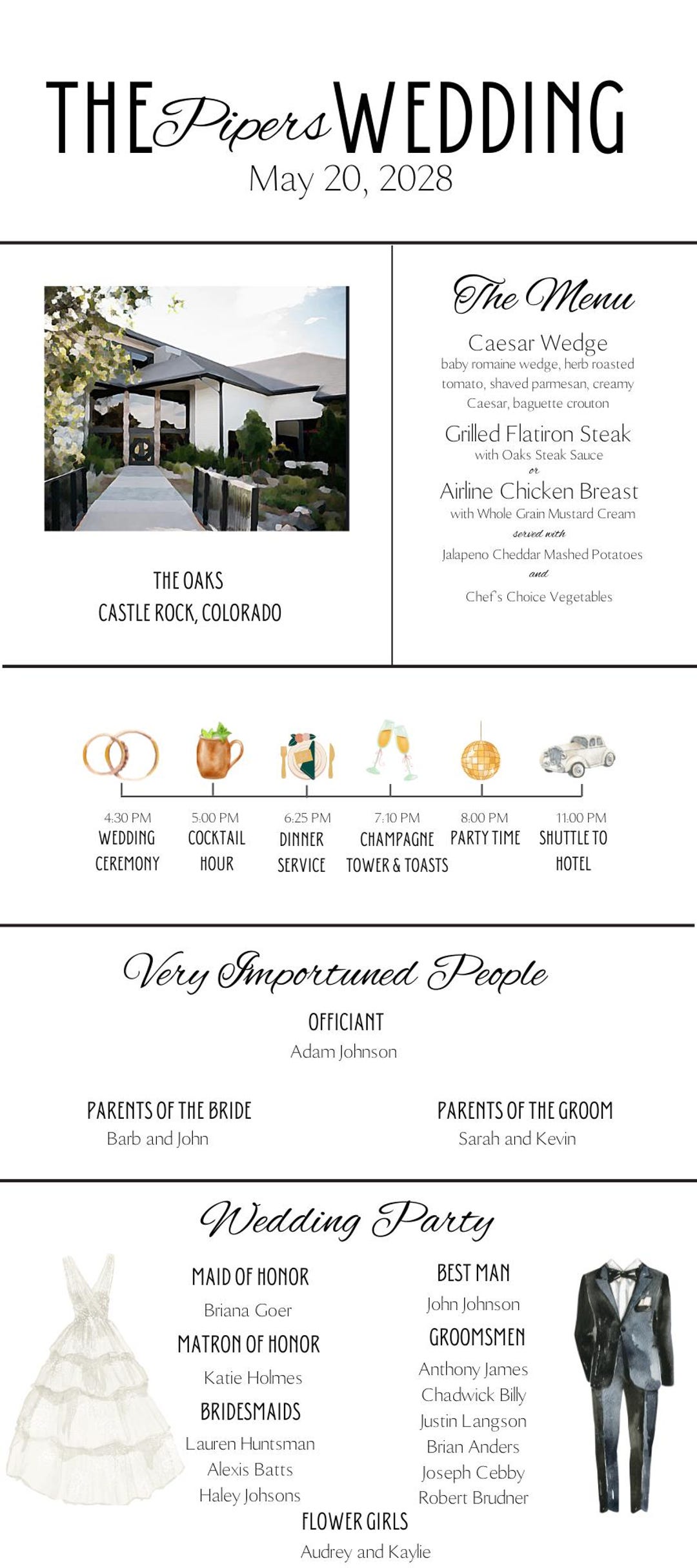 CUSTOM WEDDING PROGRAM - Etsy