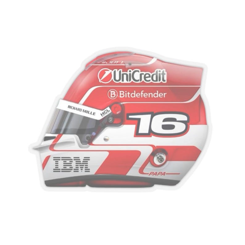 Charles Leclerc Ferrari F1 Helmet Sticker, Formula 1 Fan Gift ...