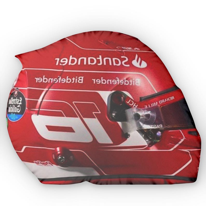 Charles Leclerc Ferrari F1 Helmet Pillow, Formula 1 Fan Gift ...