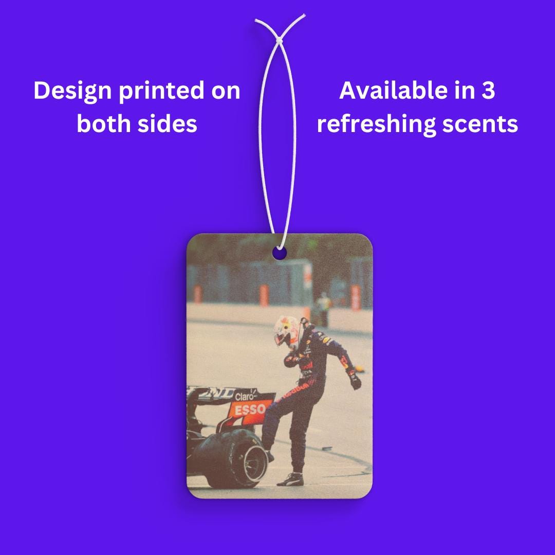 Max Verstappen Red Bull Racing Car Air Freshener, Formula 1 Fan Gift ...