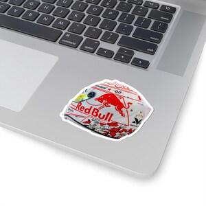 Max Verstappen Red Bull Helmet Sticker, Formula 1 Fan Gift, F1 ...