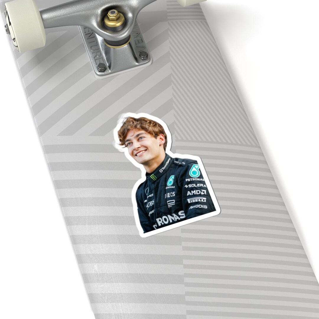 George Russell Sticker, F1 Mercedes Fan Gift, Formula 1 Vinyl Decal for ...