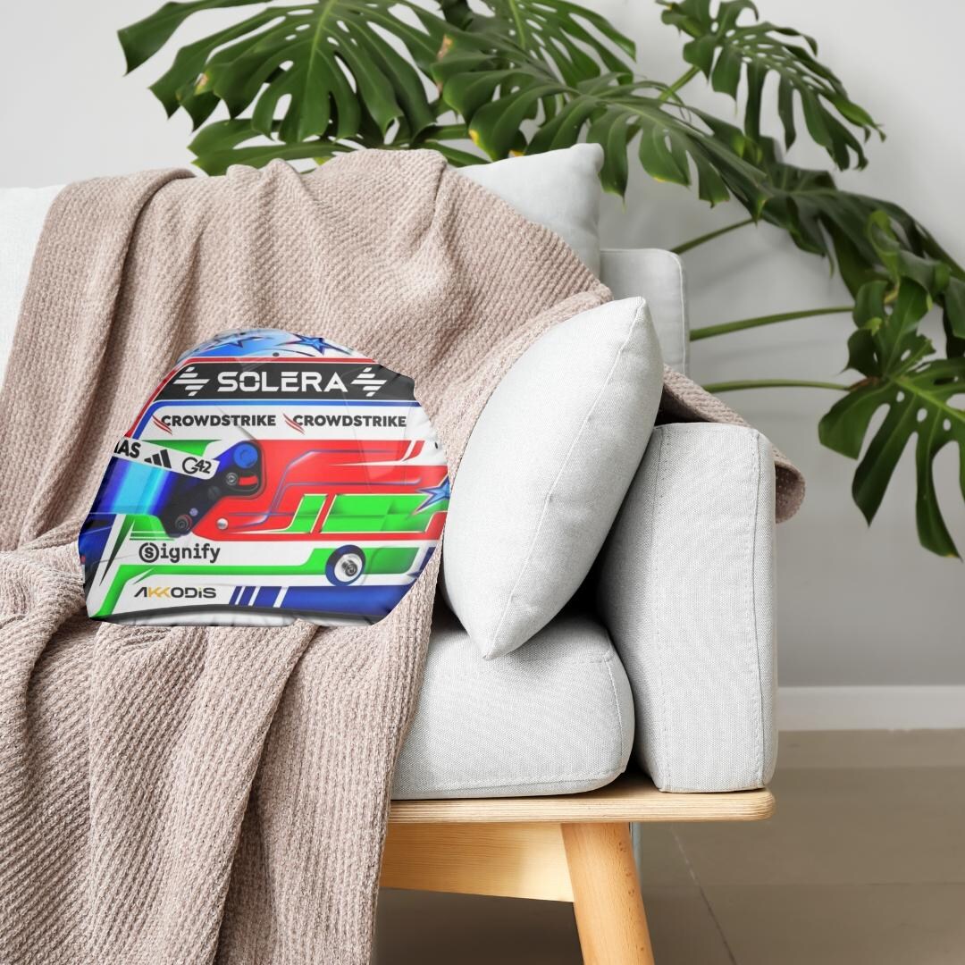 Kimi Antonelli Mercedes F1 Helmet Pillow, Formula 1 Fan Gift ...