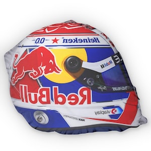 Max Verstappen Red Bull F1 Helmet Pillow, Formula 1 Fan Gift ...