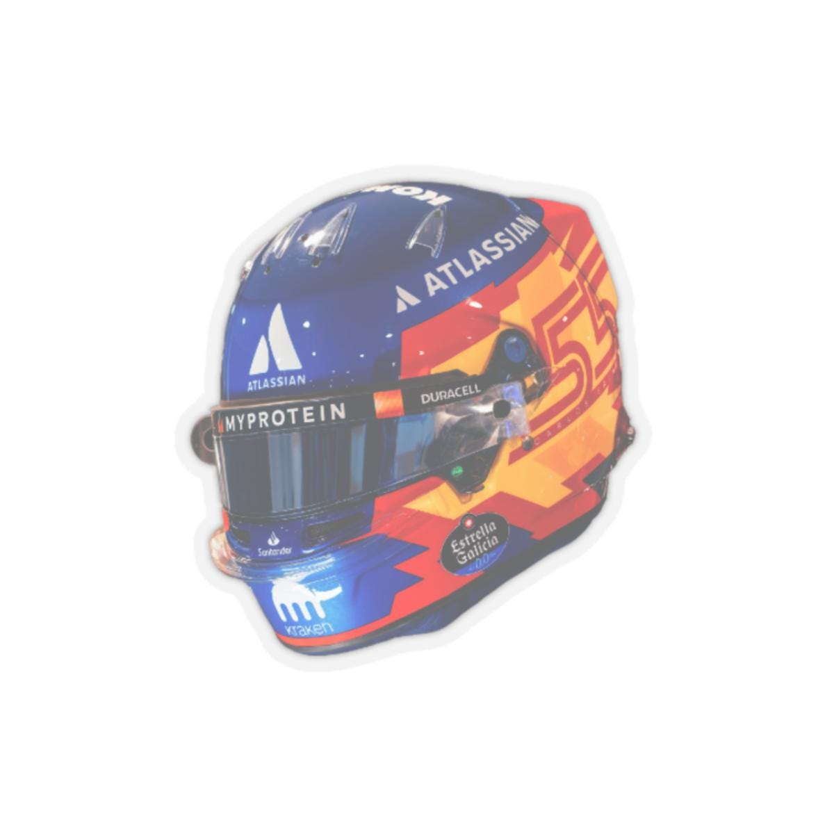 Carlos Sainz Williams F1 Helmet Sticker, Formula 1 Fan Gift, Motorsport ...