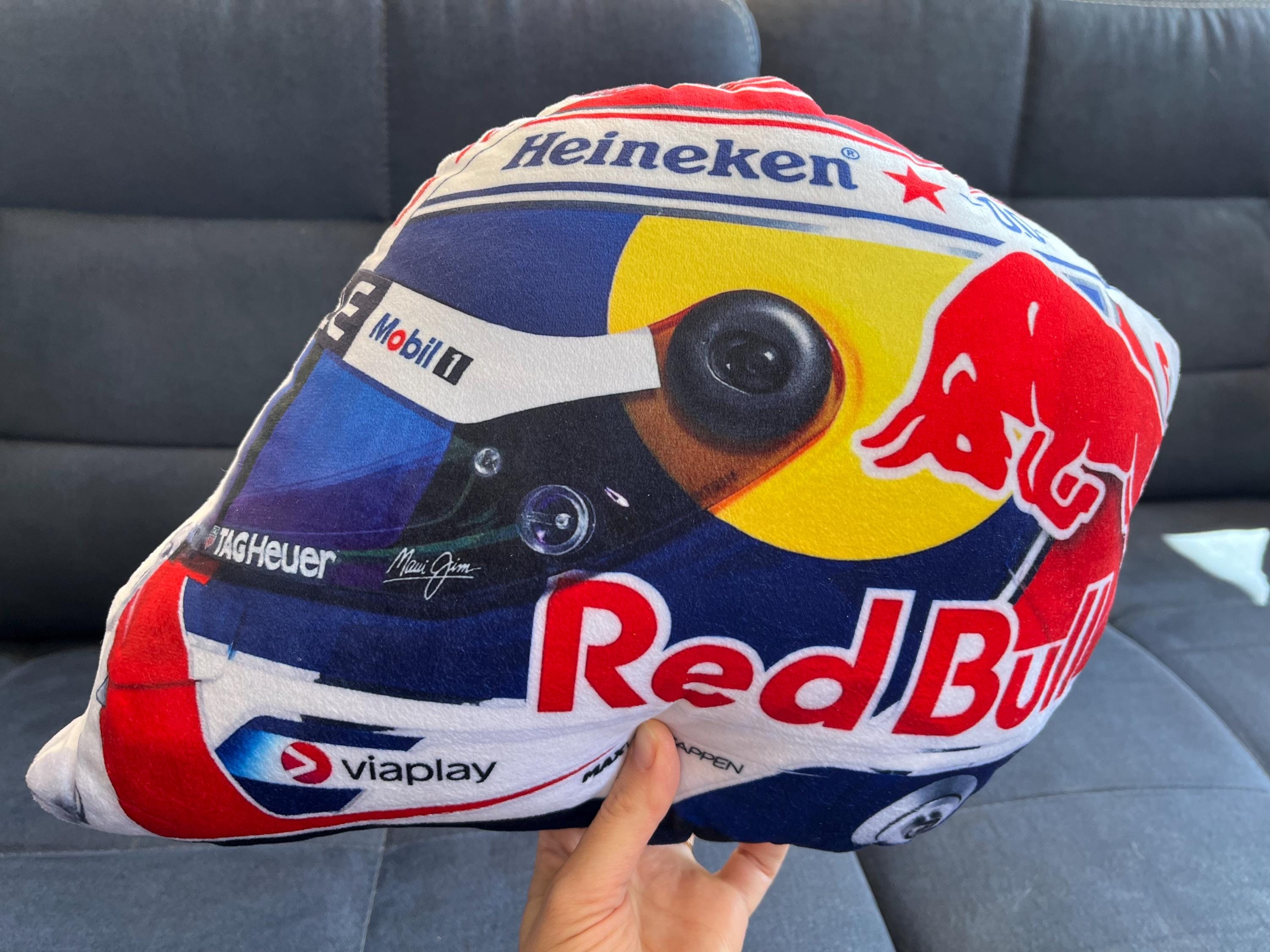 Max Verstappen Red Bull F1 Helmet Pillow, Formula 1 Fan Gift ...