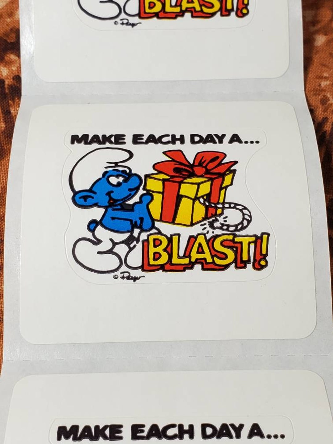 Vintage Smurf Sticker - Etsy