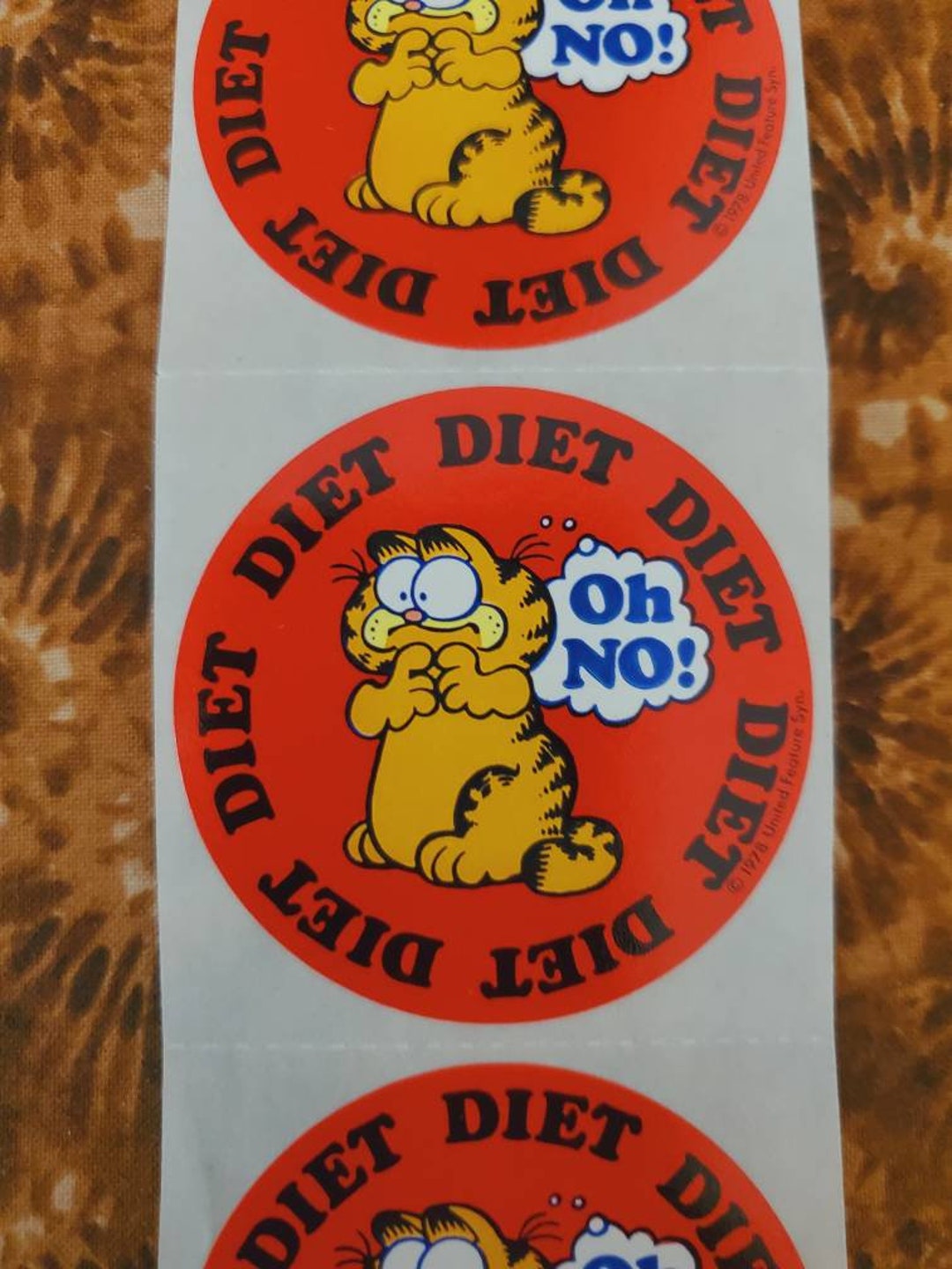 Vintage Garfield Sticker - Etsy
